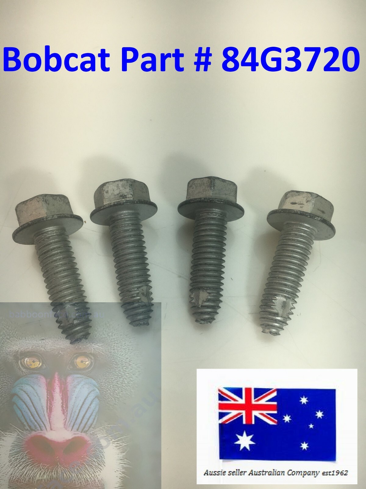 4 x for Bobcat Access Cover Clean Out Plate Tapping Bolts Screws ...