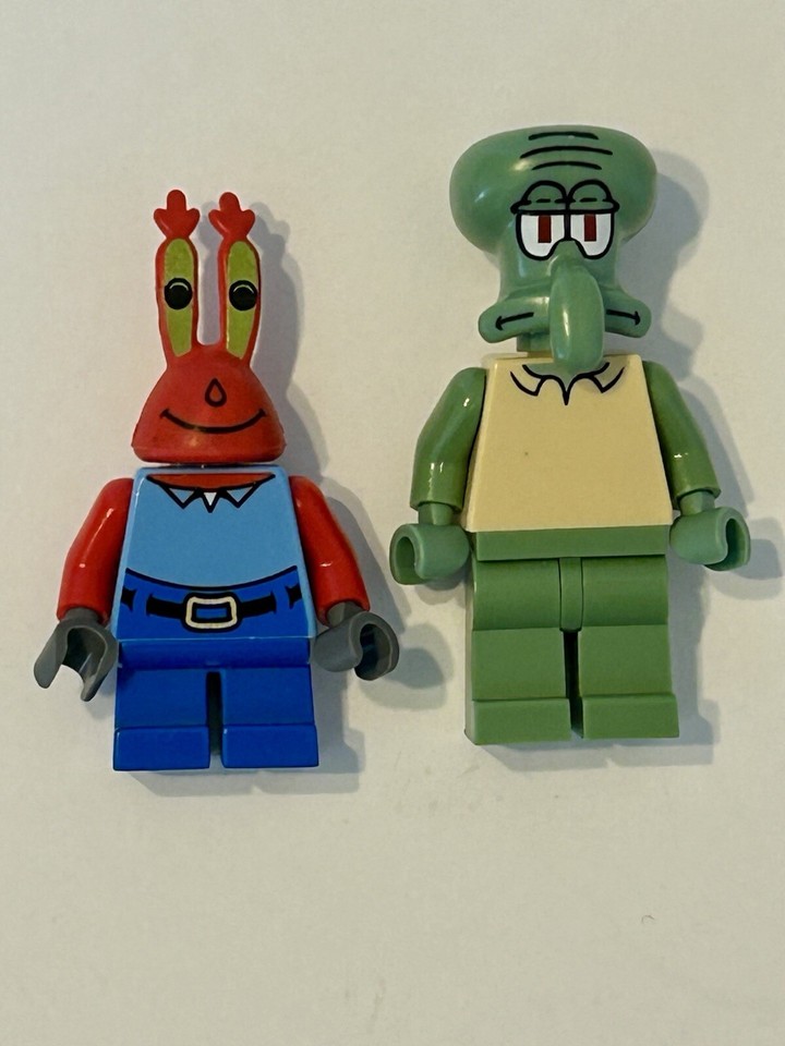 Lego SpongeBob 6 Minifigures Lot Squidward Mr Krabs Patrick Plankton ...