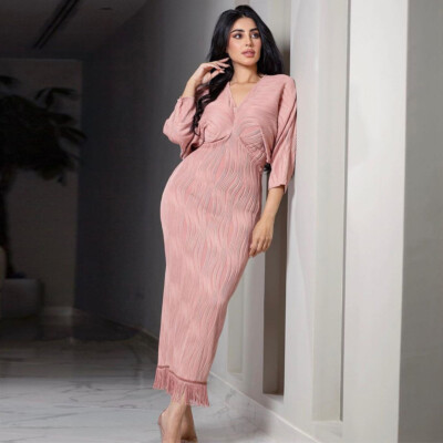 Elegant Party Women Bodycon Gown Long Maxi Dress Dubai Abaya Kaftan ...