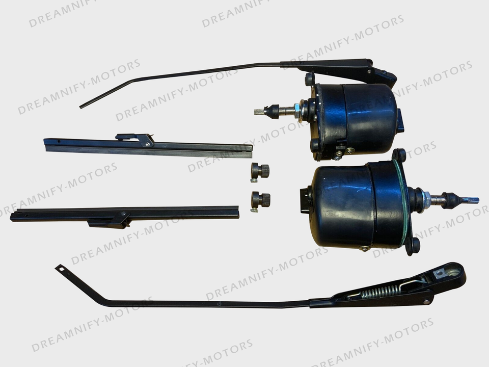 2 x Windshield Wiper Motor kit 12 volt For Willys jeep CJ2A CJ3A CJ3B ...