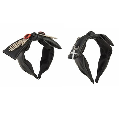 Knot Headband For Women Pu Leather Headband Skeleton Hand Gothic Tiaras ...