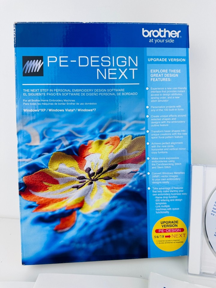 Brother PE-Design Next Upgrade Version 5/6/7/8 to Next Embroidery ...