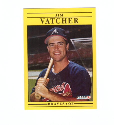 1991 Fleer Baseball Card #708 Jim Vatcher Braves | eBay