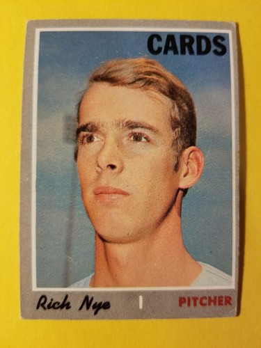 VINTAGE RICH NYE #139 ST. LOUIS CARDINALS - 1970 TOPPS MLB BASEBALL | eBay