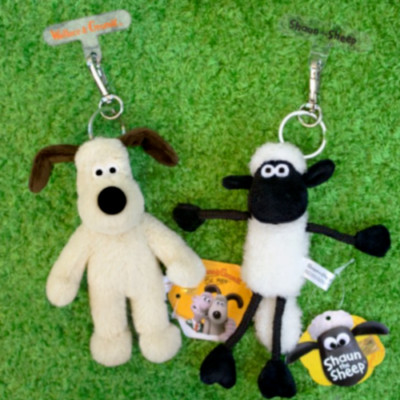 Official Gromit & Shaun the Sheep Plush Keychain 4.72'' in (12cm) + 🧡 ...