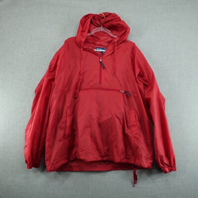 VINTAGE Catalina Jacket Mens Large Red Anorak Quick Dry Sailing Fishing ...