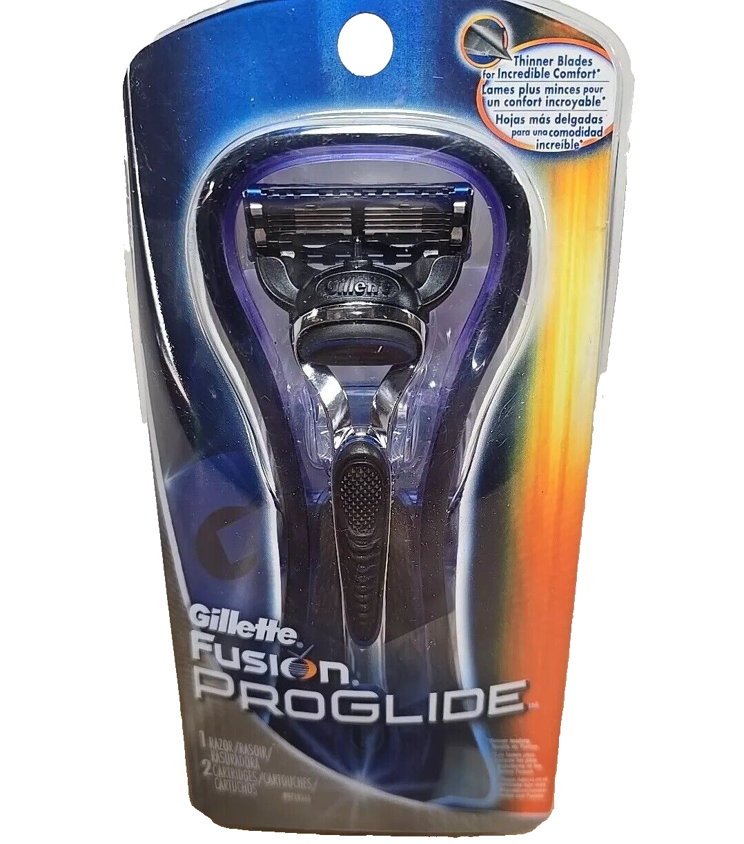 Gillette Fusion ProGlide Razor Handle w/ 2 Blades (Open Box) | eBay