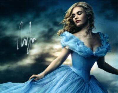 Lily James signed 8x10 Photo autographed Picture beautiful photo with ...