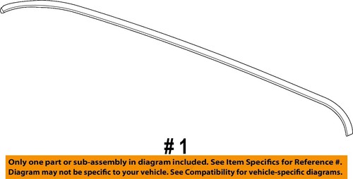 SILVERADO SIERRA CREW CAB BLACK ROOF JOINT MOLDING 2014-2019 NEW OEM ...