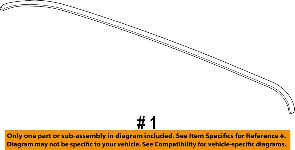 2014-2019 SILVERADO SIERRA CREW CAB BLACK ROOF MOLDING NEW GM ...