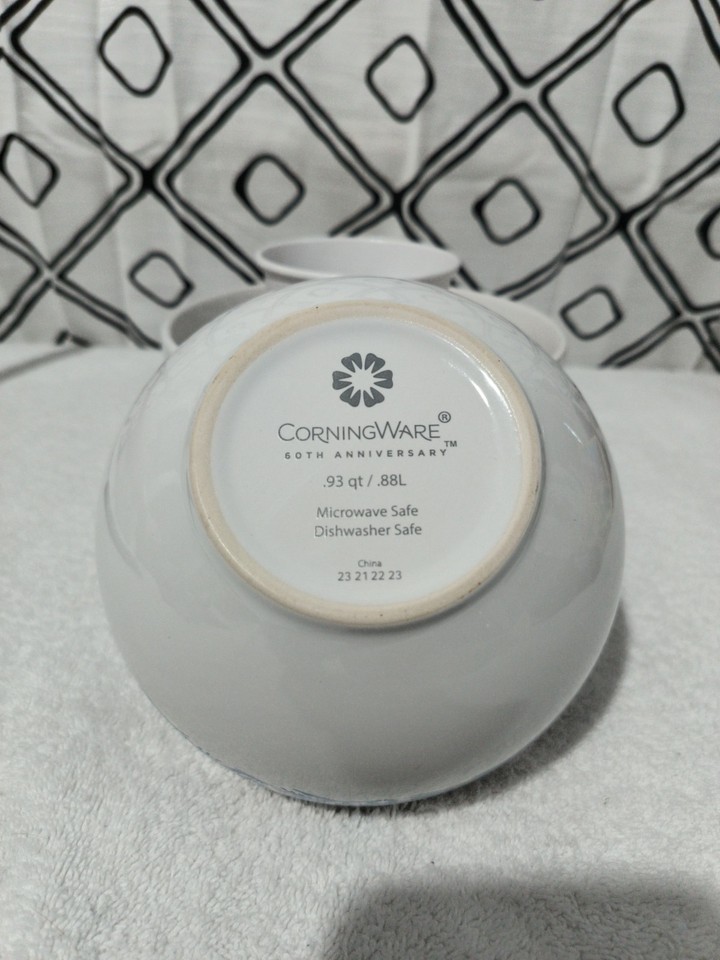 Corning Ware 60th Anniversary 2pc Cornflower Mixing Bowl Set Great ...