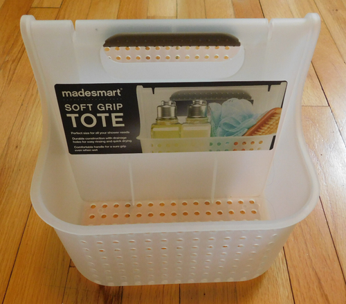 New MadeSmart Soft Grip Tote Shower Caddy, White Frost/Gray, Bathroom ...