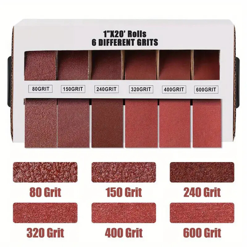 Emery Cloth Roll 6 Grits Abrasive Sand Paper80#150#240#320#400#600 Grit ...