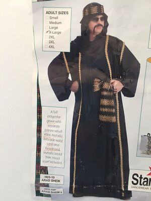 ADULT MAN'S DELUXE RENTAL QUALITY ARAB SHEIK COSTUME (XL) | eBay
