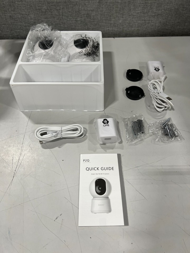 Arenti P2Q Ultra HD 4MP Indoor Pan Tilt Smart 2-Pack Wi-Fi Camera (19 ...