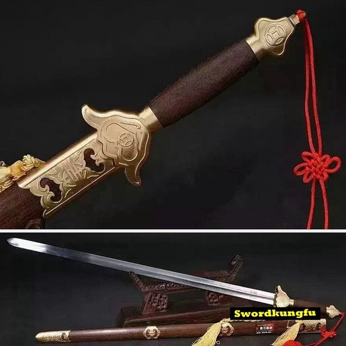 Chinese KUNGFU Tai Chi Swords Stainless Steel Practice Sword 太极剑 Brass ...