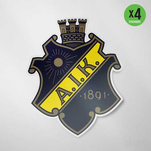 AIK Sweden 4 Pack Sticker Vinyl Decal Football Allmänna Idrottsklubben ...