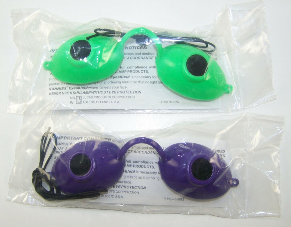 4 Pairs Super Sunnies Tanning Goggles Eye Protection Glasses UVA UVB ...