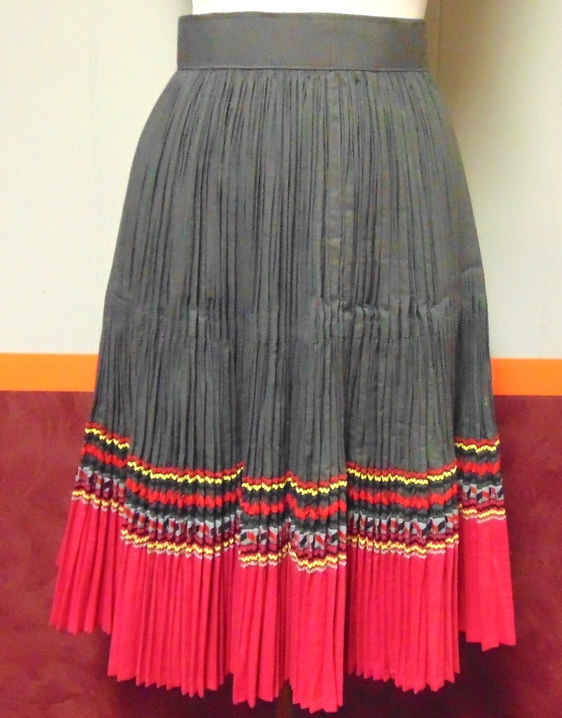 Vtg Seminole Native American Indian Fiesta Ric Rac Ribbon Pleated Patio ...