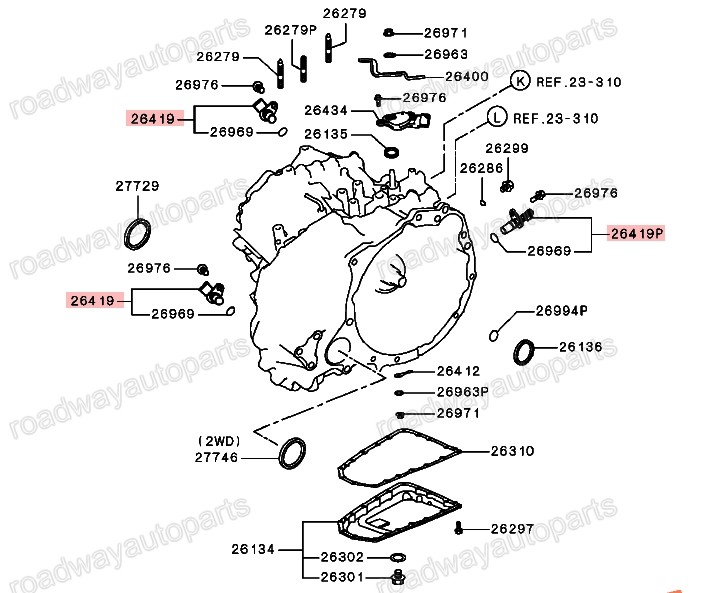 2Pcs 8651A335,8651A334 Transmission Speed Sensor For Mitsubishi ASX ...