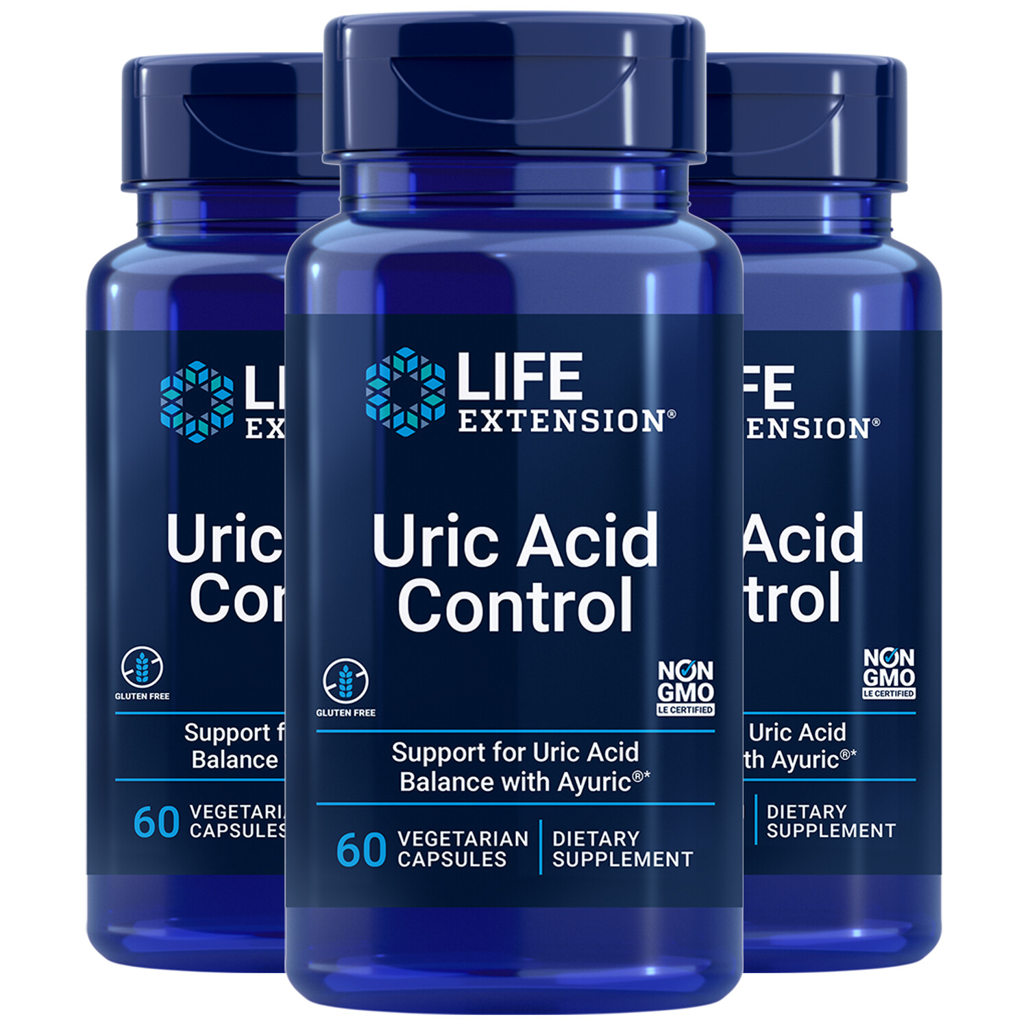 Life Extension Uric Acid Control 3X60Caps Ayuric 500mg Terminalia ...