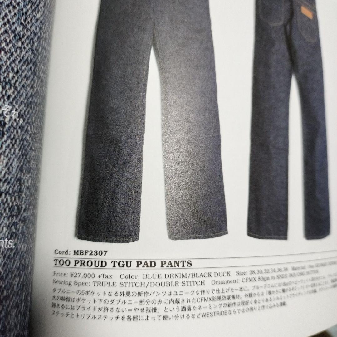 Westride TOO PROUD TGU PAD Pants Blue Denim W34 Full Length Westride TOO PROUD TGU PAD Pants Blue Denim W34 Full Length