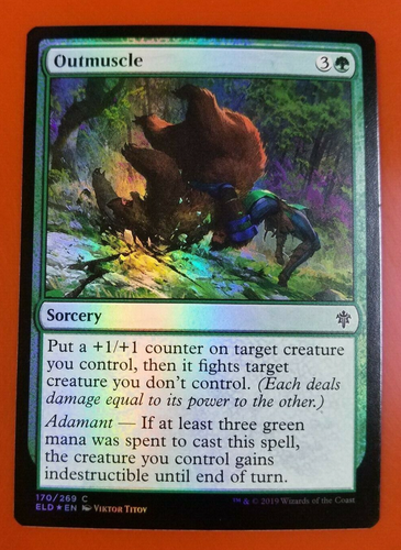 1x Outmuscle | FOIL | Throne of Eldraine | MTG Magic Cards | eBay