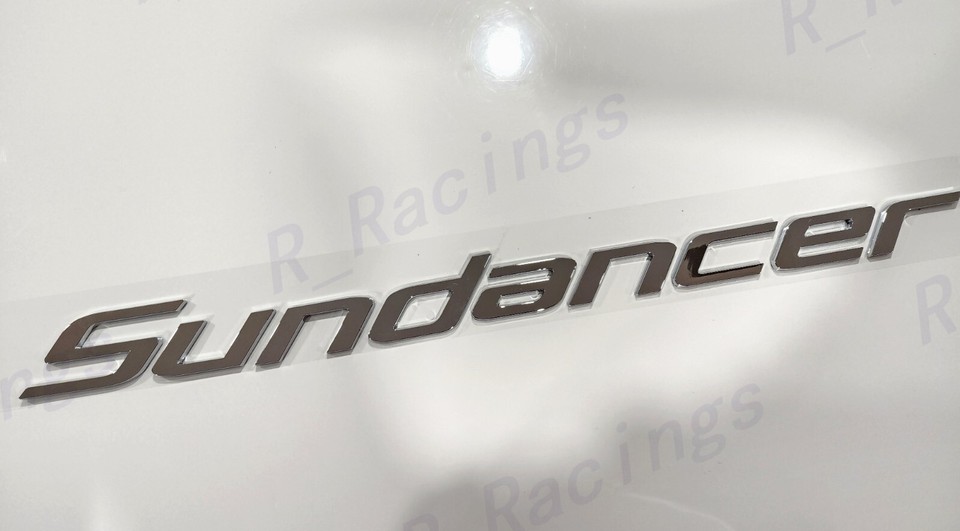 2PCs CHROME SUNDANCER LETTERS EMBLEM BADGE FOR SEA RAY BOAT 24.25" long ...