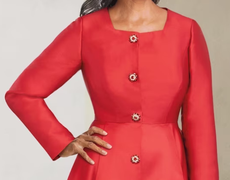 Size 12 Ashro Red Multi Formal Wedding Church Party Breonna Skirt Suit ...