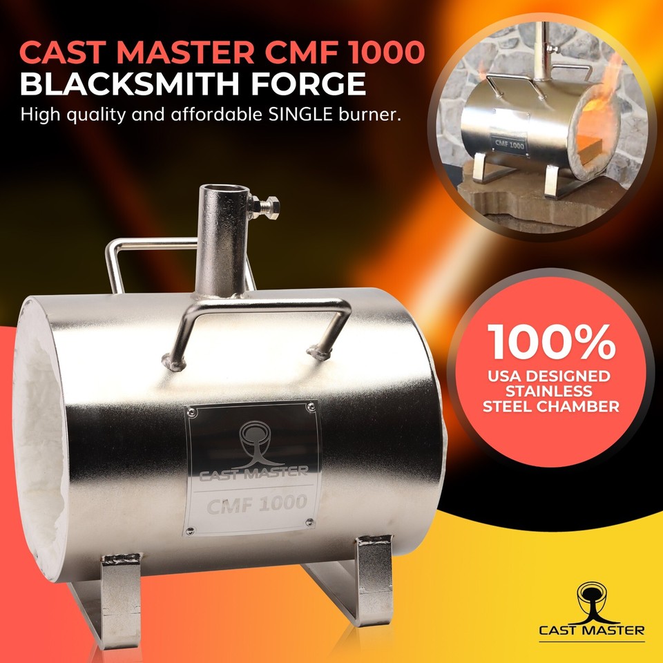 Cast Master CMF-1000 Single Burner Fire Knife Sword Blacksmith Propane ...