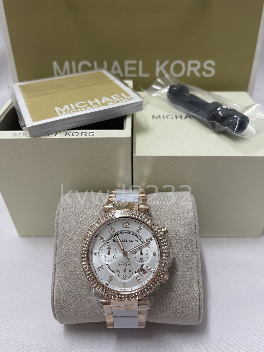 New Michael Kors MK5774 Parker Chronograp Two Tone Stainless New Michael Kors MK5774 Parker Chronograp Two Tone Stainless