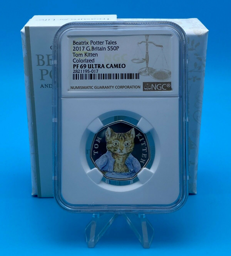2017 Beatrix Potter Tom Kitten 50p Silver Proof Coin NGC PF69UC | eBay