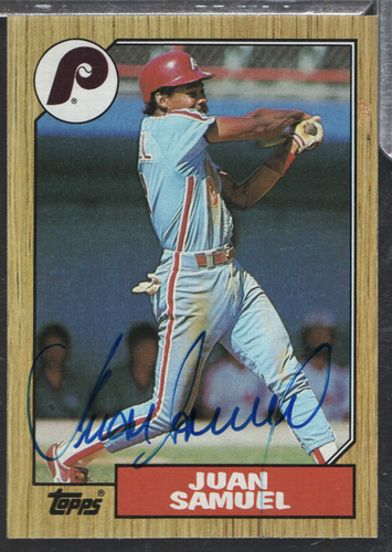 Juan Samuel Phillies Autographed 1987 Topps #255 w/COA 021224NPCD75 | eBay