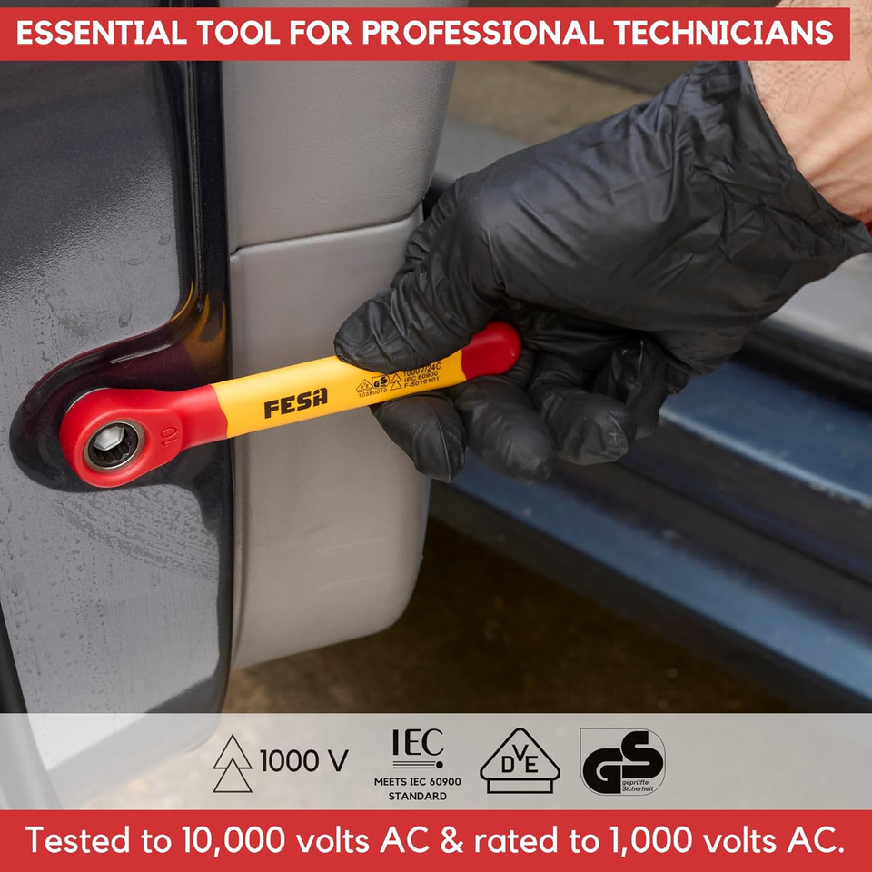 FESA Insulated Ratchet Wrench Set - 8-Piece 1000V Box Wrench Set with ...