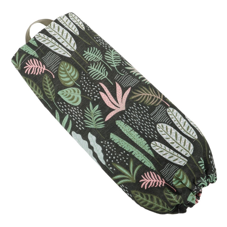 Cotton Linen Plastic Bag Holder Kitchen Trash Bag Dispenser Hanging ...