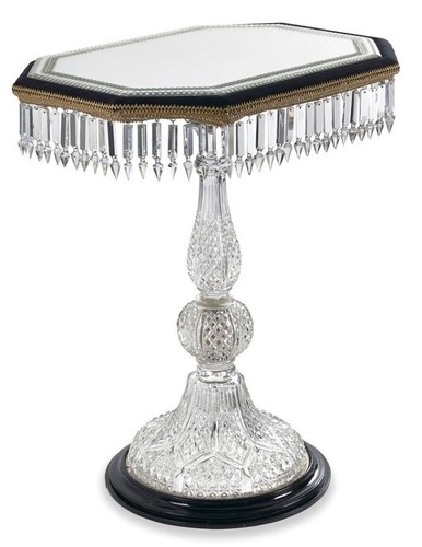 Home Decor art Deco Osler Style NEW cut glass mirrored Table ...