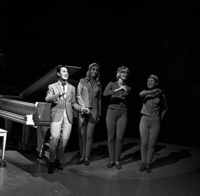 Neil Sedaka With Shindig Dancers 1965 Shindig Tv Show Old Photo | eBay