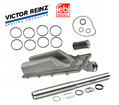 Collapsible Water Pipe & Valley Pan KIT for BMW 550i 650i 750i X5 N62 ...