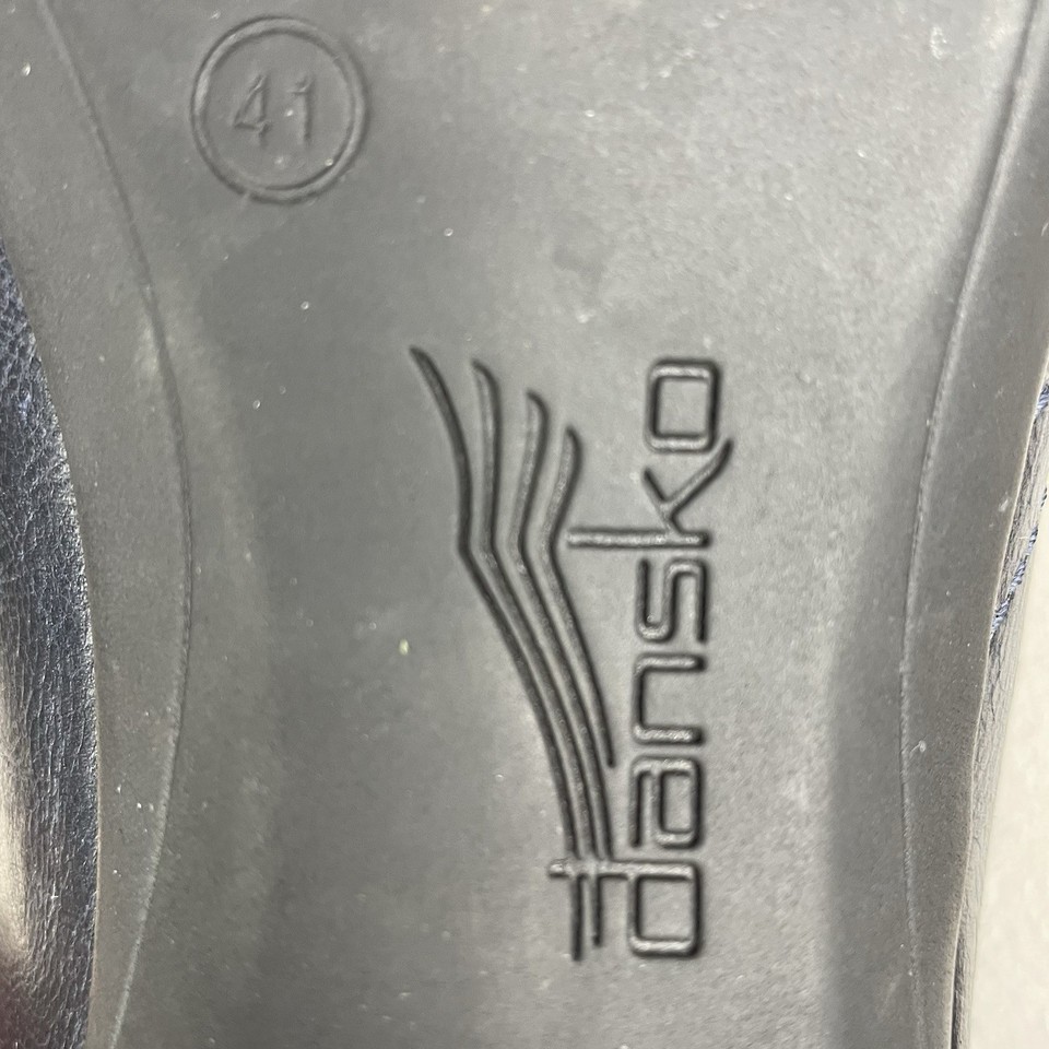Dansko Leather Women’s US 10 EU 41 Navy Blue Slip On Comfort Shoes ...