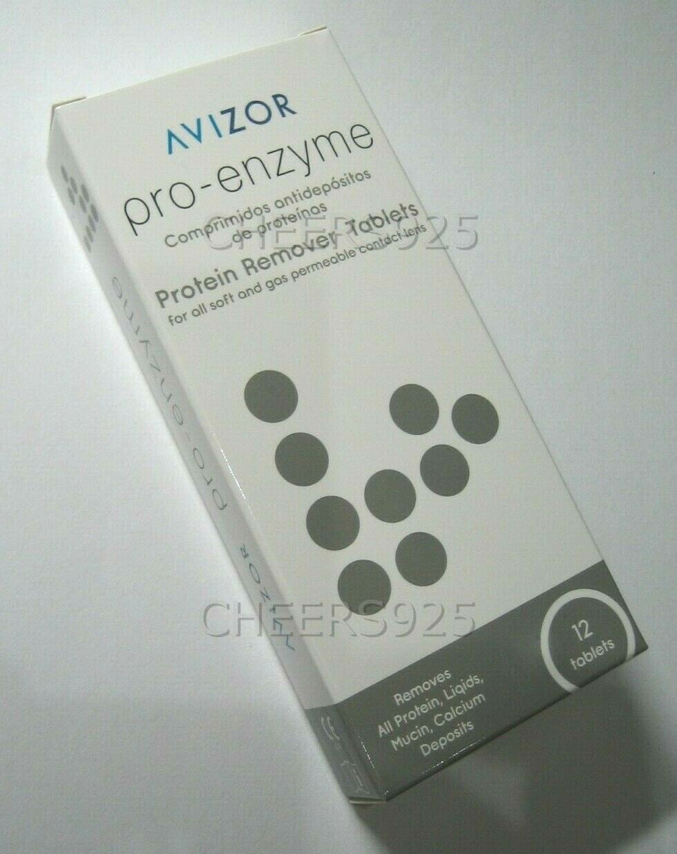 2 Pack of Avizor Pro-Enzyme Protein Remover Tablets 12 Week Supply ...