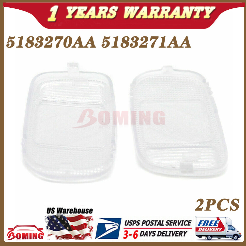 New Set 5183270AA 5183271AA Overhead Console Dome Light Lens For Dodge ...