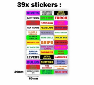 sticker decal vinyl toolbox sticker label workshop garage tool chest r2 ...
