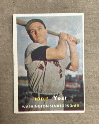 1957 Topps Baseball Eddie Yost Washington Senators Card #177 | eBay