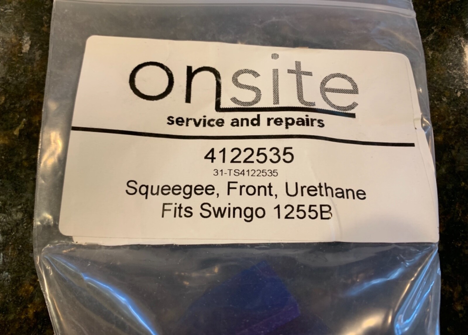 Taski 4122535 - Squeegee, Front, Urethane, fits Taski Swingo 1255E ...