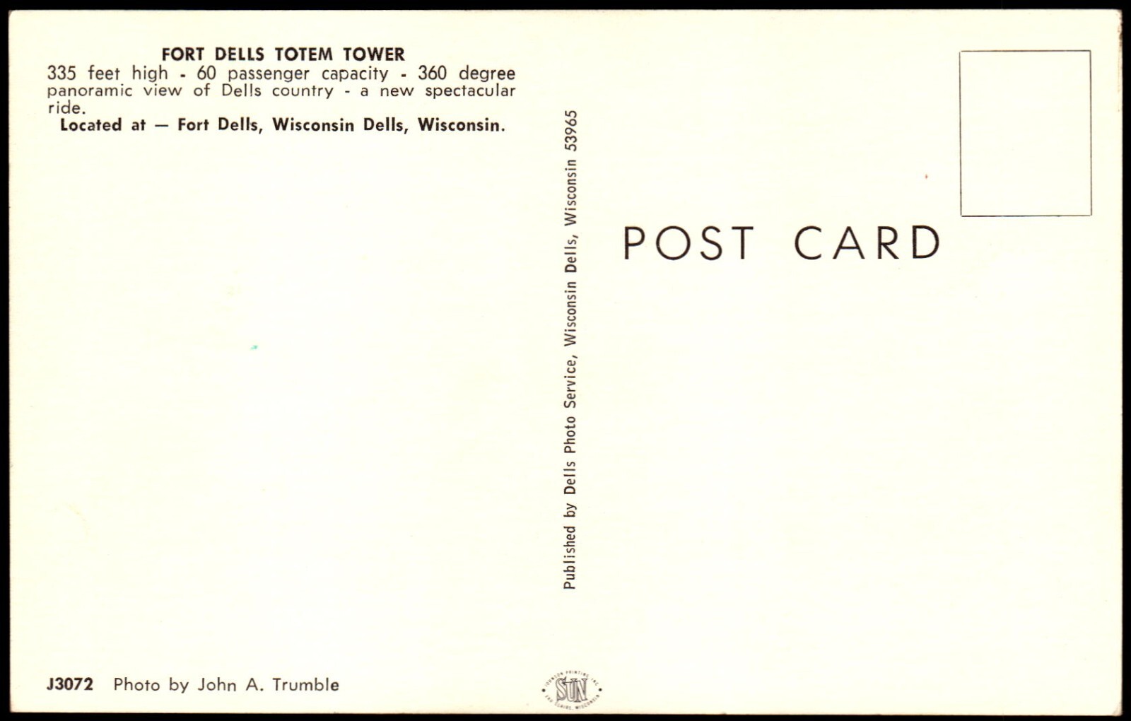 Postcard WI Wisconsin Dells Fort Dells Totem Tower A10 | eBay