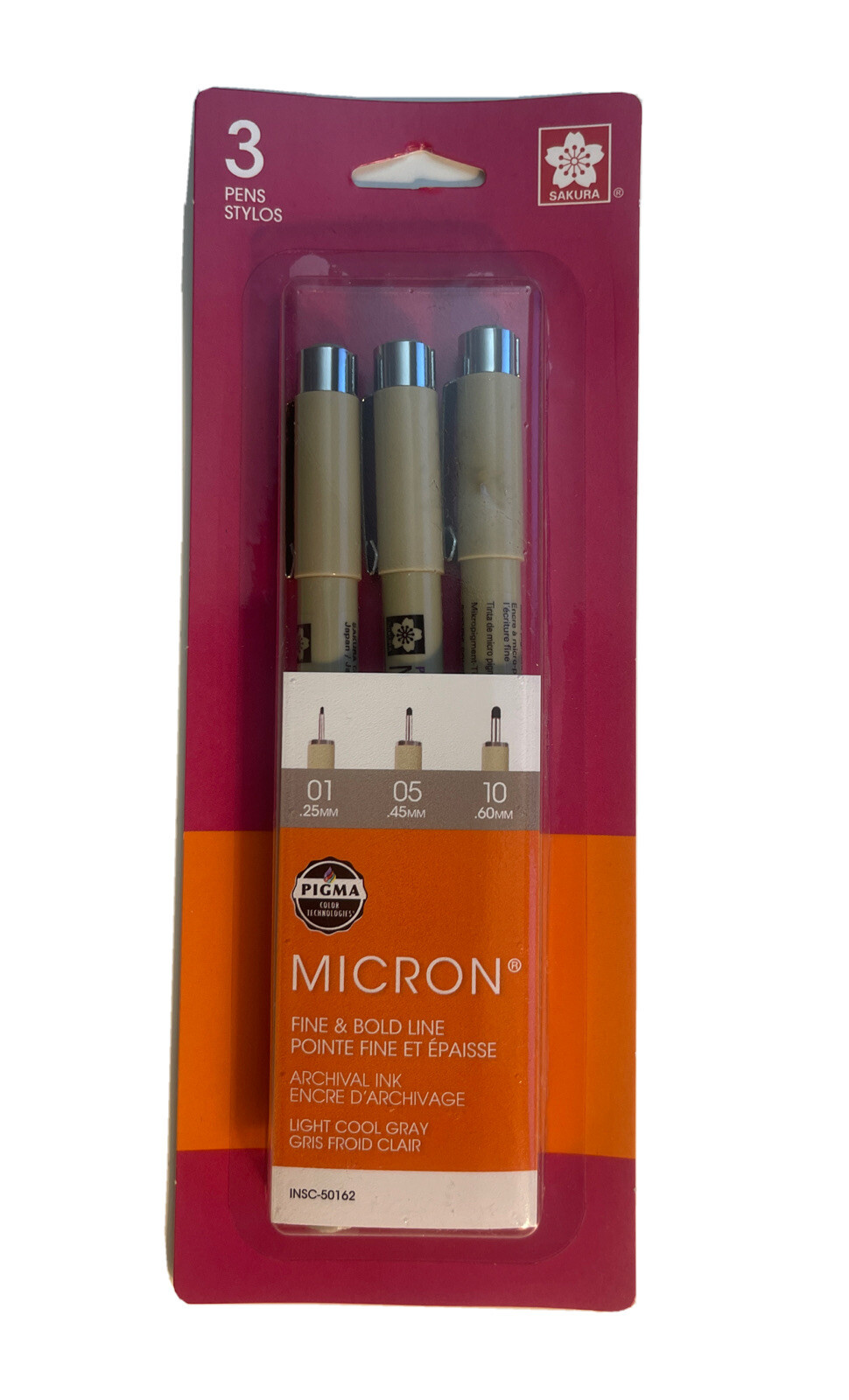 Sakura Pigma Micron Pen Set Light Cool Gray 3 Pack BNIB | eBay