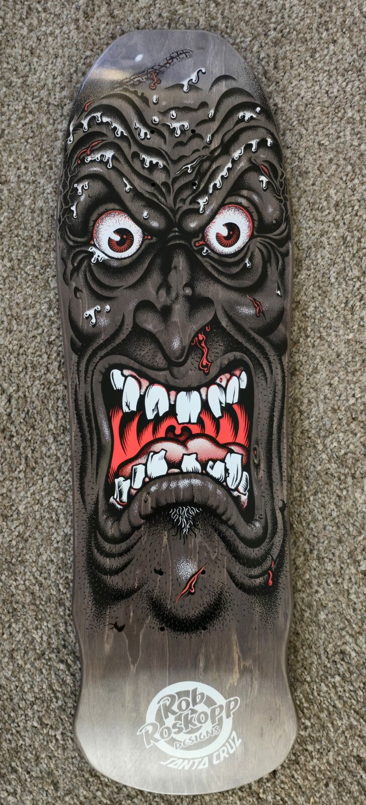 Santa Cruz Rob Roskopp Face Skateboard Deck 2011 Reissue Black/Grey ...
