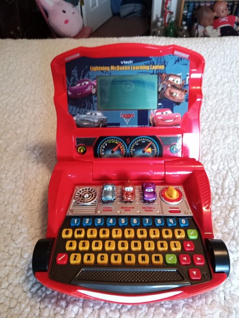 VTech Disney Pixar Cars 2 Lightning McQueen Learning Laptop in Hand to ...