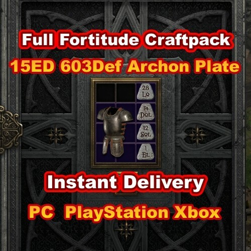 Fortitude Craftpack Archon Plate 15ED Diablo 2 Resurrected D2R SC NL PC ...