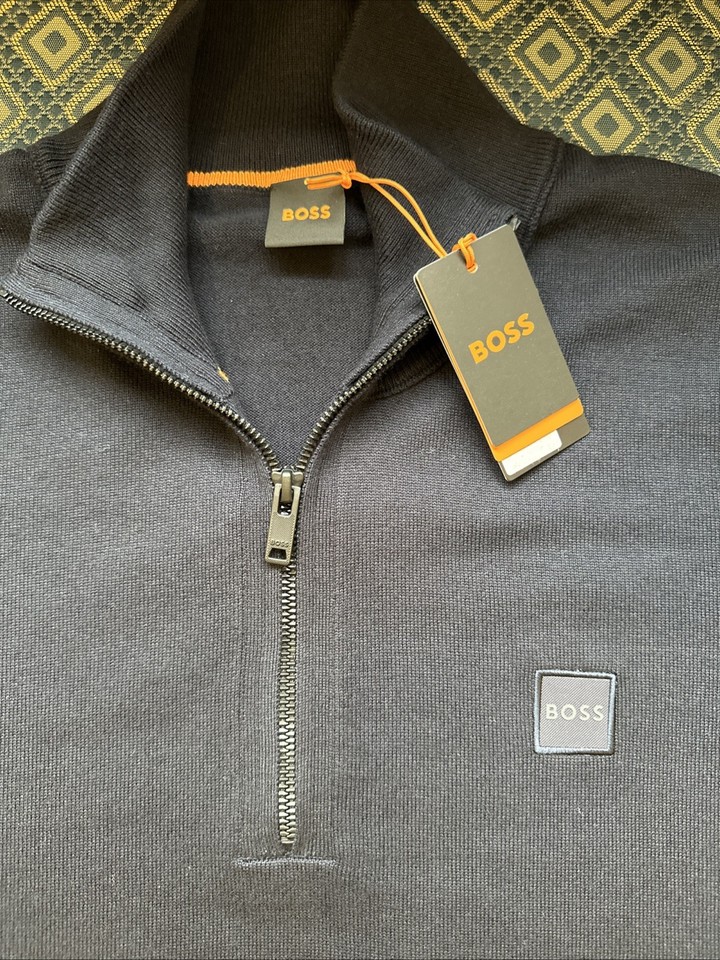 Hugo Boss Kanobix Logo Patch Zip Jumper. Size XXL. RRP £129 | eBay UK
